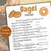 Bagel Trivia Game, Printable Bagel Quiz, National Bagel Day Activity ...