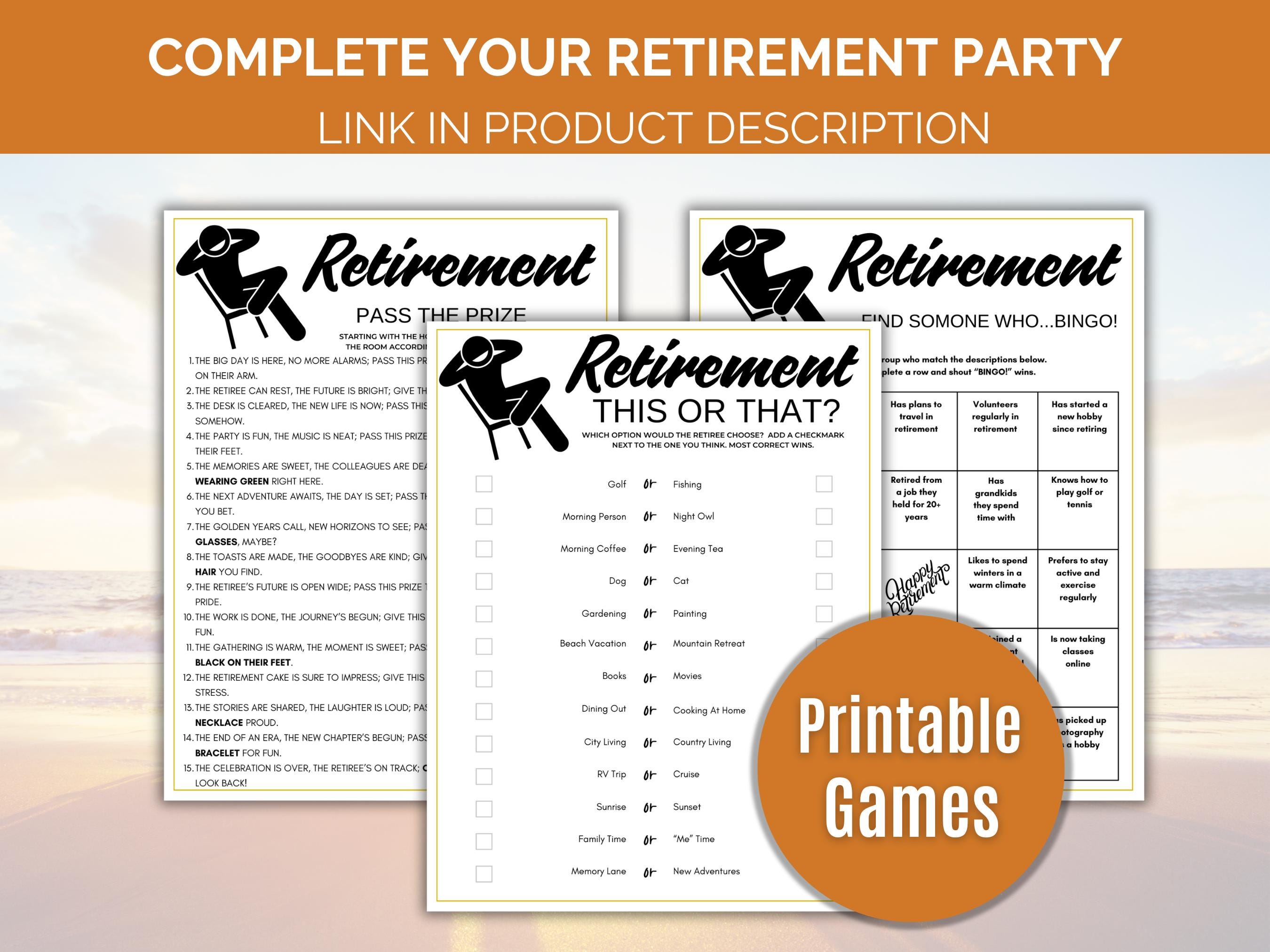 Who Knows the Retiree Best Game, Printable Retirement Party Games, How ...