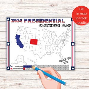 2024 Presidential Election Map, Electoral College Vote Tracker Kids ...