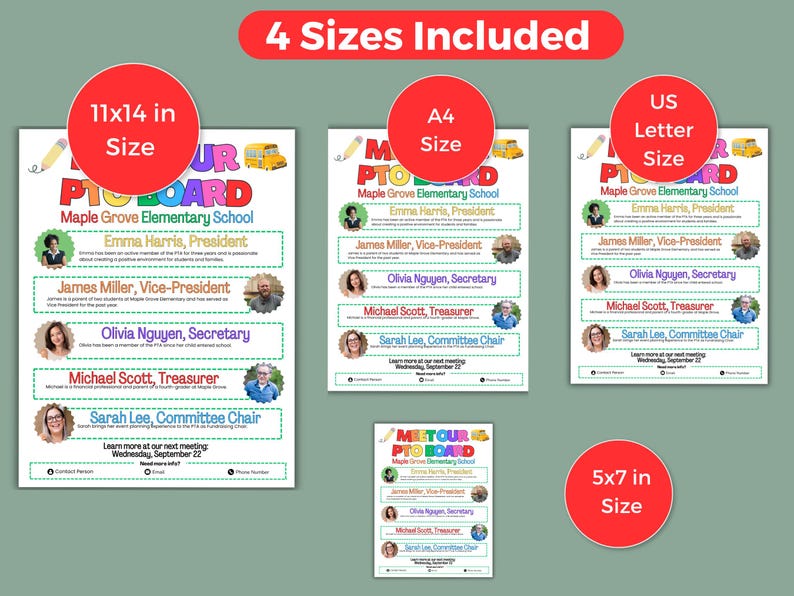 EDITABLE Meet the PTA PTO Board Flyer Template, Pta Volunteer Board ...