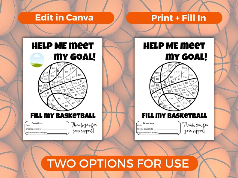 Editable Fill My Basketball Fundraiser Template, Fundraiser Flyer ...