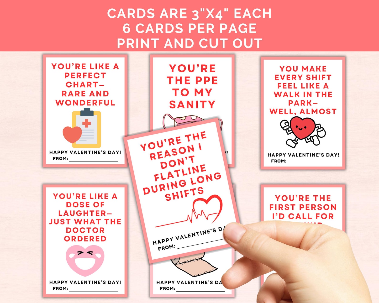 Funny Medical Valentines Cards, 24 Printable Medical Valentines for ...