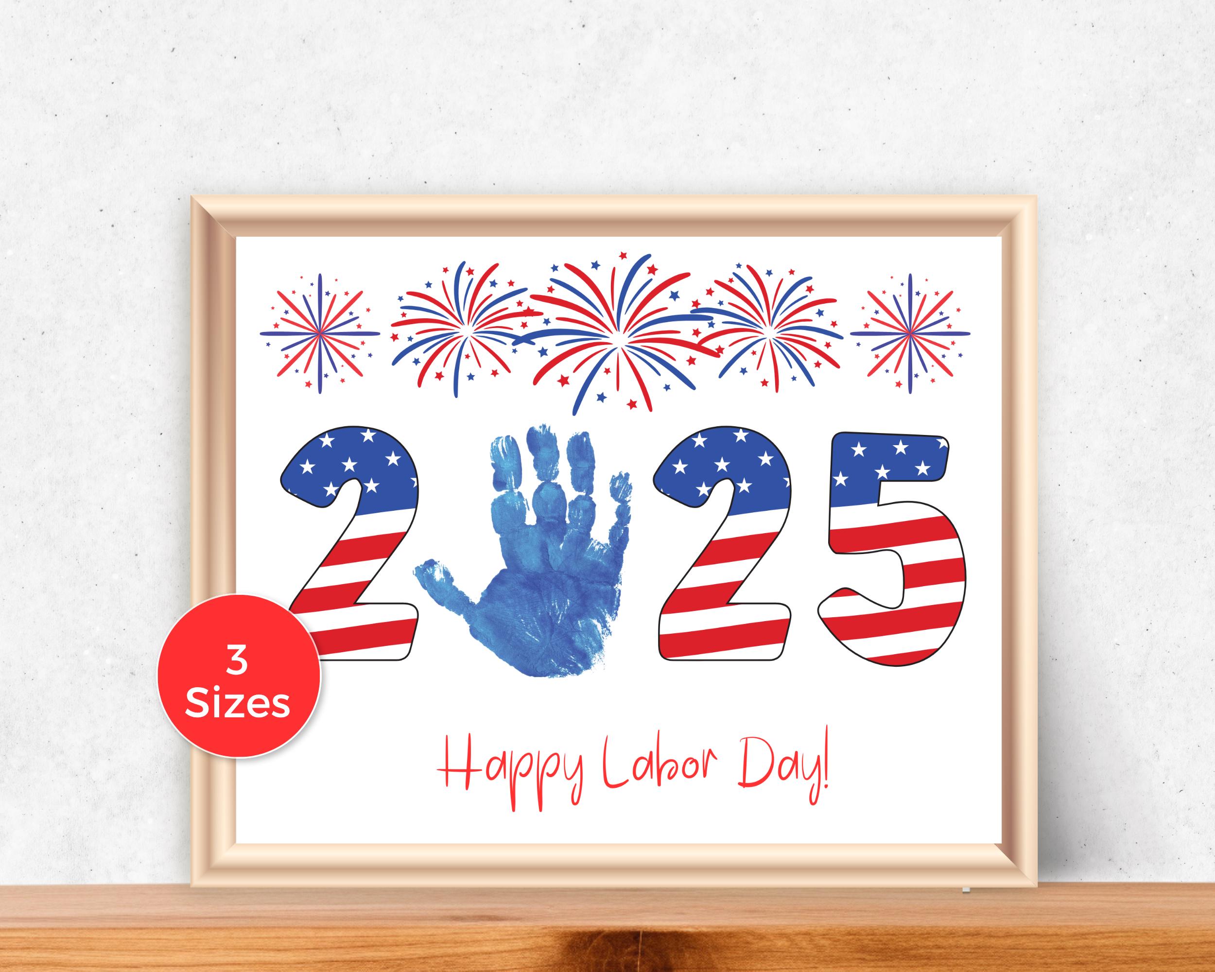 Labor Day 2025 Handprint Art, Labor Day Handprint Craft for Toddlers ...