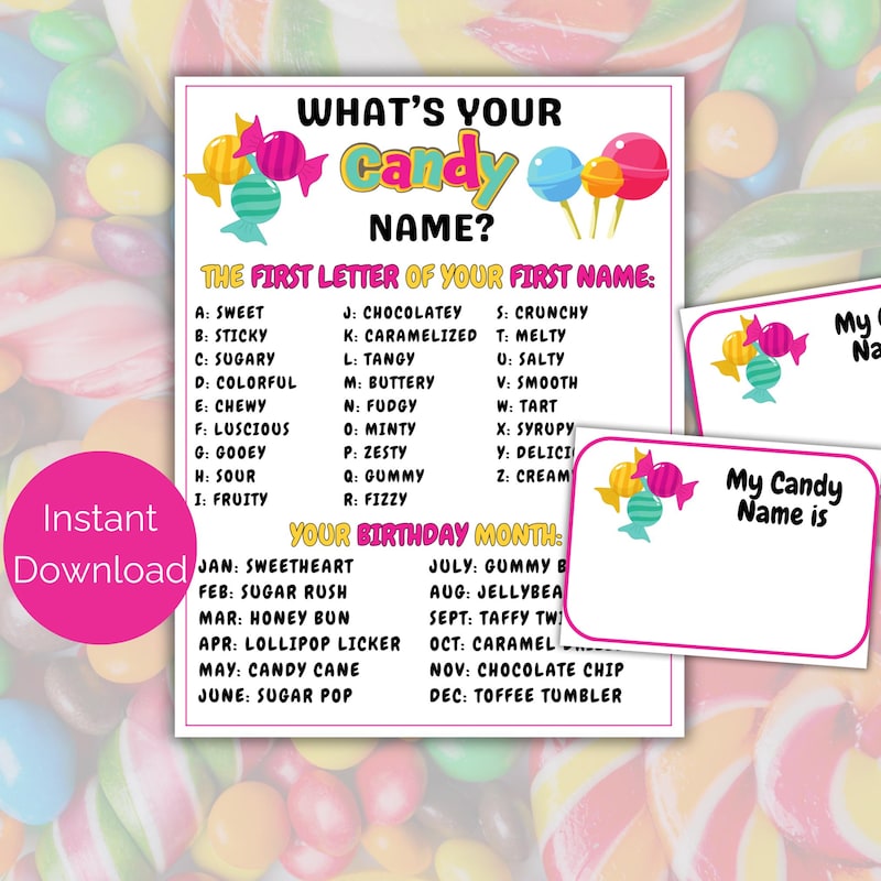 Name That Candy - Etsy