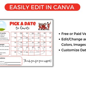 Editable Band Pick A Date, Marching Band Fundraiser Calendar, Band ...