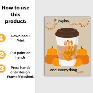 Pumpkin Spice Fall Handprint Art, Fall Handprint Craft for Toddlers ...