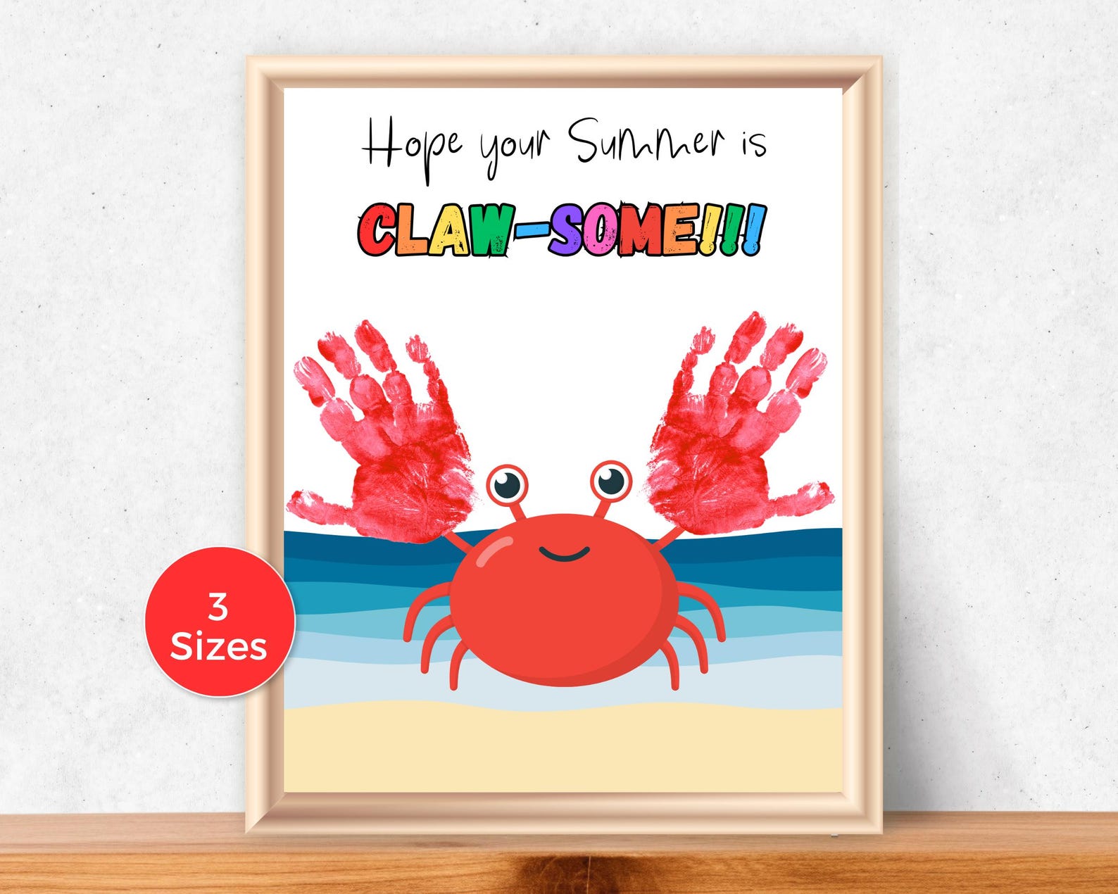 Summer Crab Handprint Art, Kindergarten Craft, Toddler Handprint ...