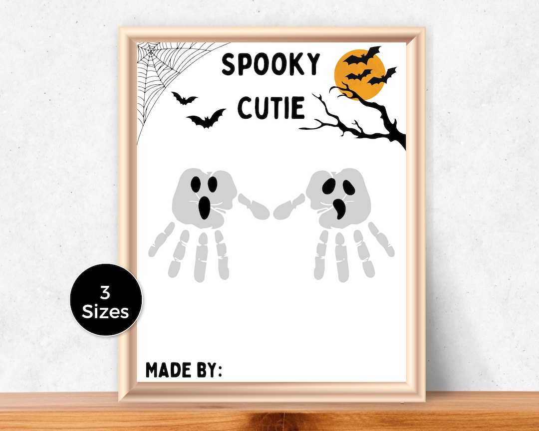 Ghost Halloween Handprint Art, Halloween Handprint Craft for Toddlers ...