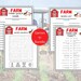 Farm Game Bundle, 9 Printable Farm Birthday Party Games for Kids, Farm ...