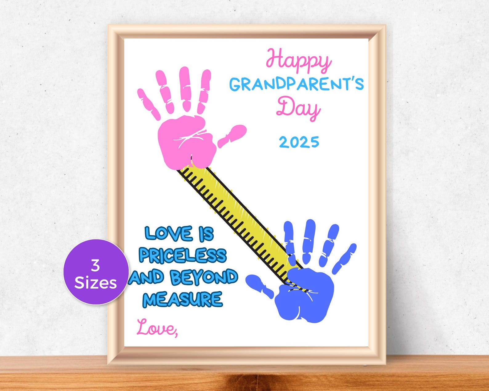 Grandparents Day Handprint Art, Happy Grandparents Day 2025 Handprint ...