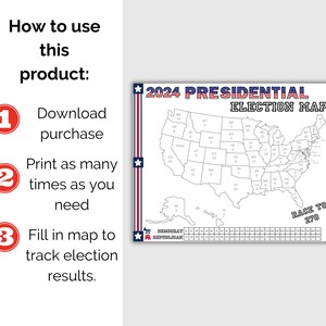 2024 Presidential Election Map, Electoral College Vote Tracker Kids Activity Sheet, Printable ...