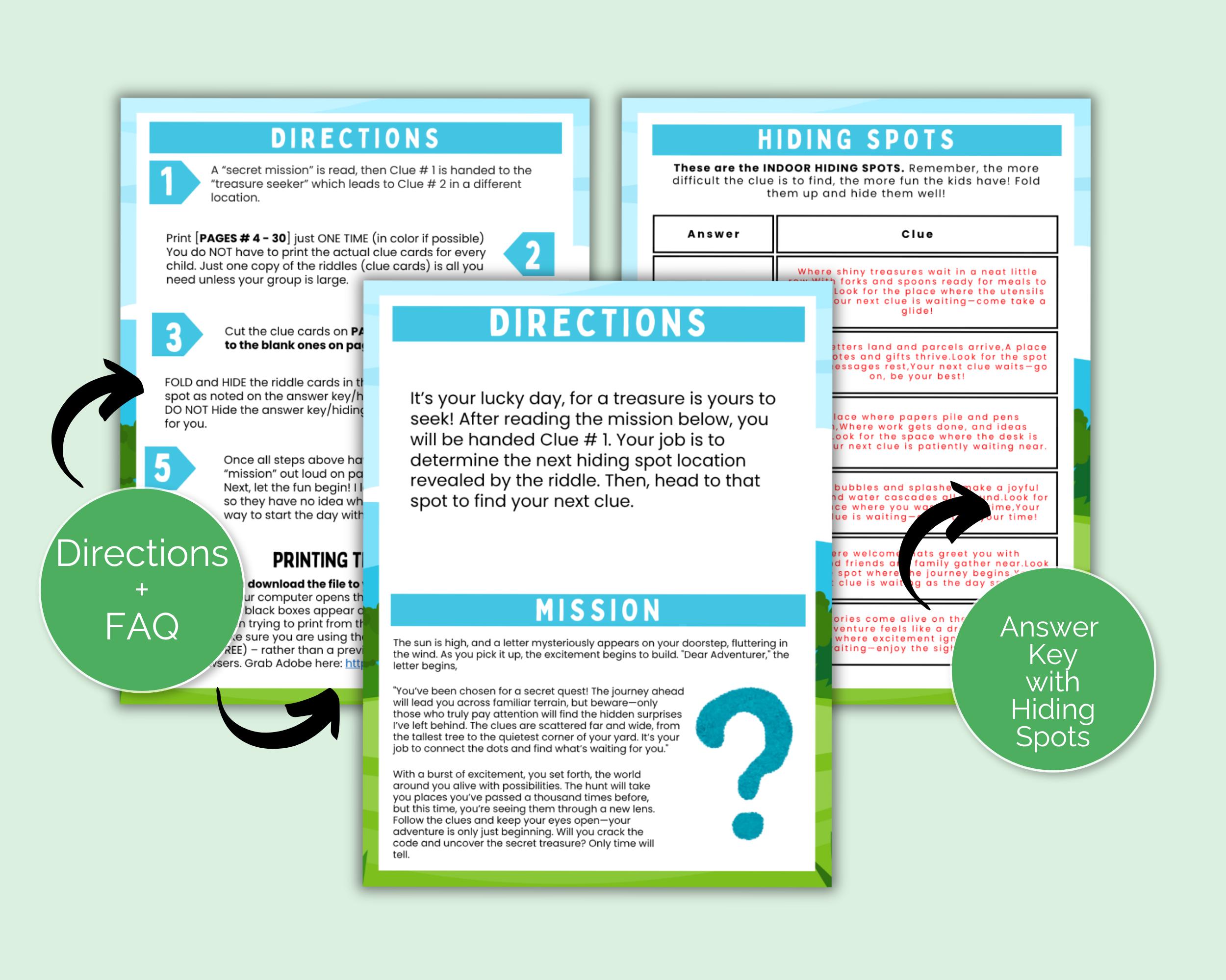 Indoor + Outdoor Scavenger Hunt, Printable Indoor Outdoor Teen ...