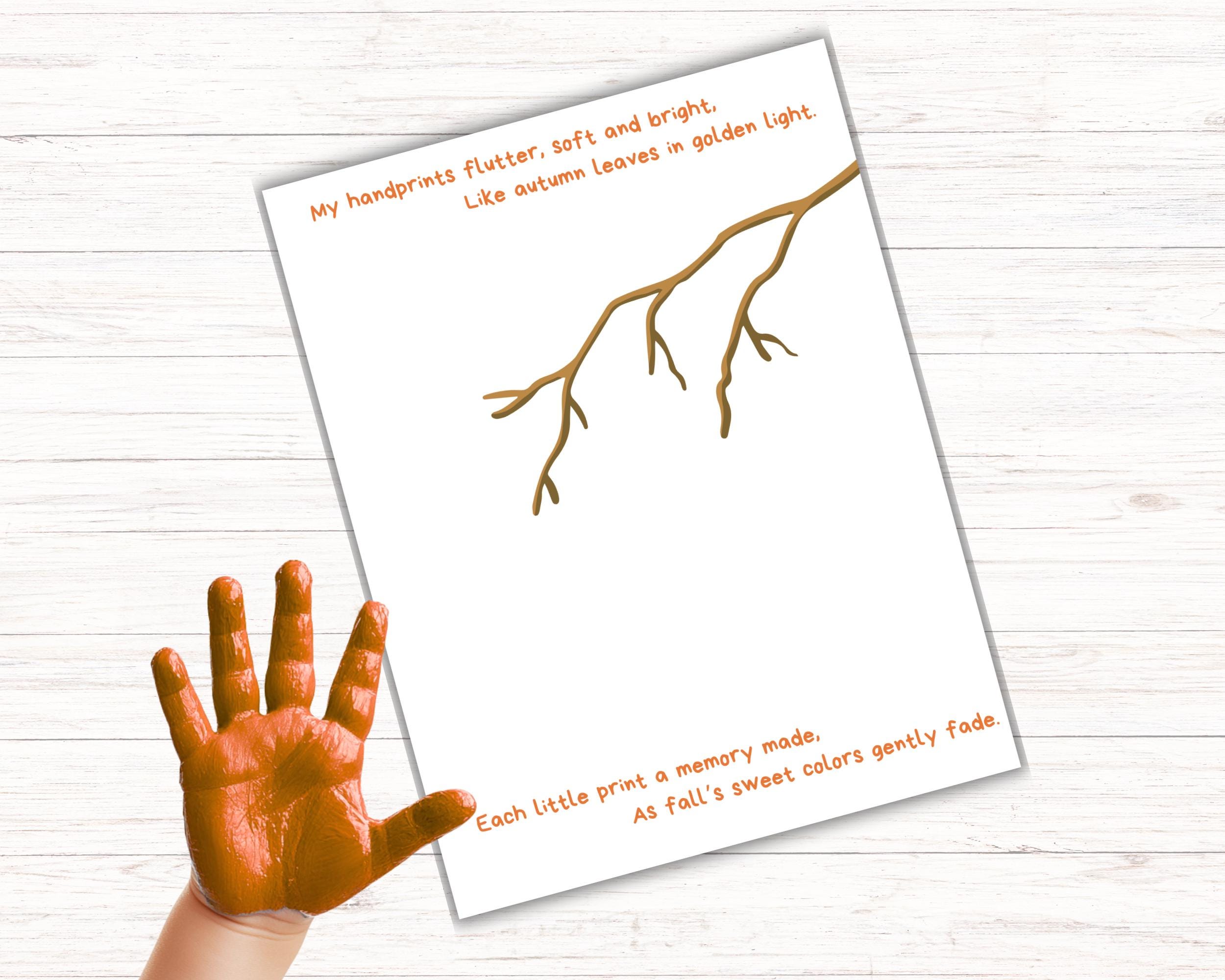 Fall Leaf Handprint Art, Fall Handprint Craft for Toddlers, Fall ...