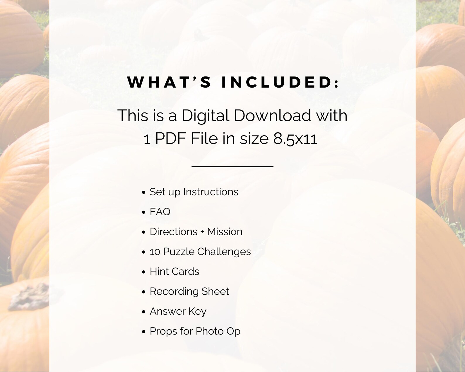 Pumpkin Patch Escape Room, Halloween Printable Escape Room Kit, DIY ...