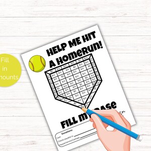 Fill My Softball Base Fundraiser Template, Softball Fundraiser Flyer ...