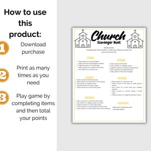 Church Scavenger Hunt, Printable Church Photo Scavenger Hunt, Sunday ...