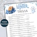 Winter Trivia Game, Winter Quiz, Printable Winter Games for Kids or ...