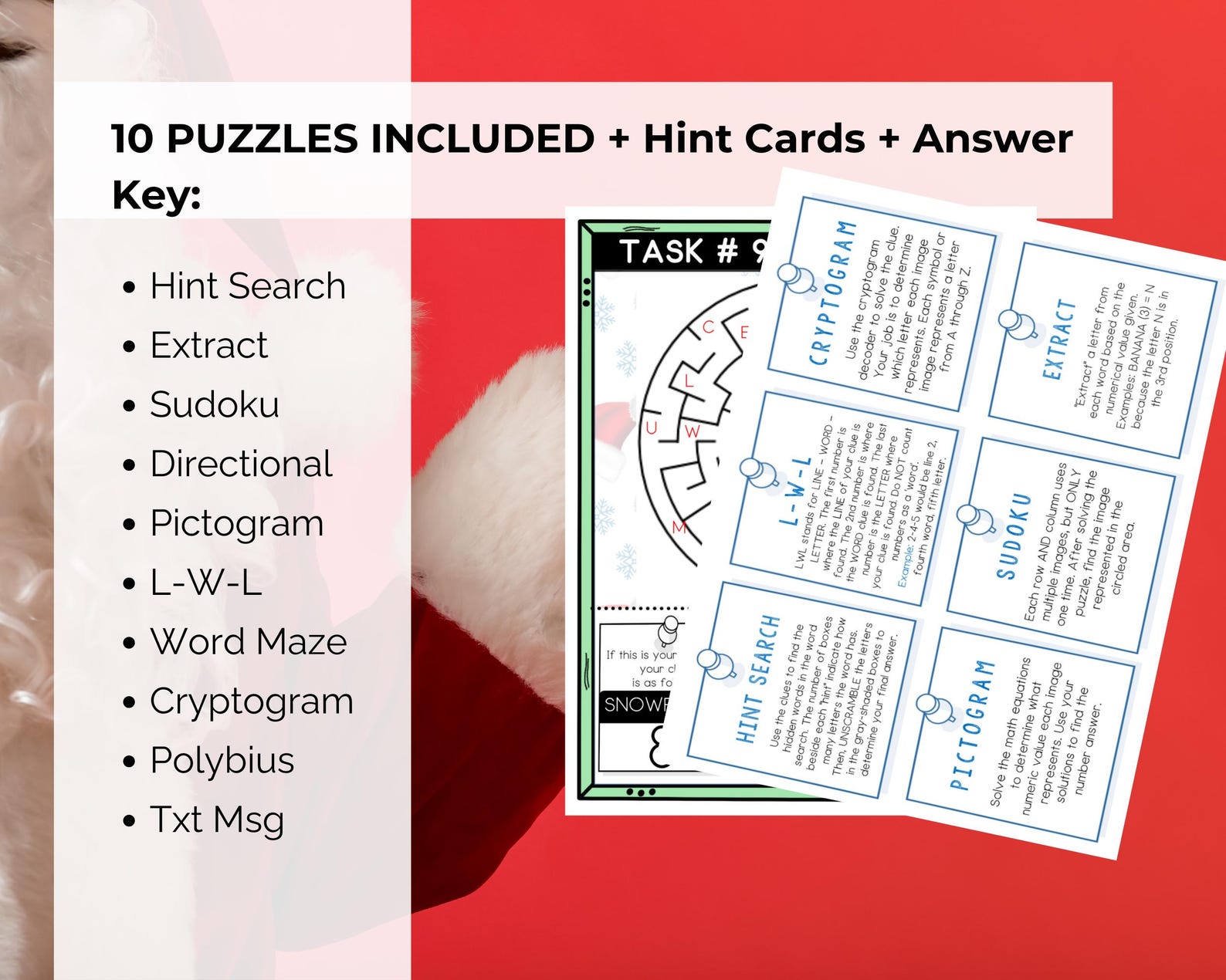 Save Santa Escape Room Game, Printable Christmas Escape Room Kit, DIY ...