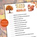 Fall Jokes, Fall Riddles, Autumn Riddles, Fall Party Game, Autumn ...