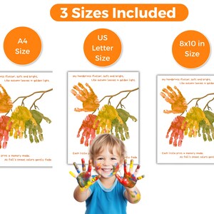 Fall Handprint Art Bundle, Fall Handprint Craft for Toddler, Fall ...