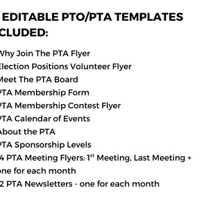 EDITABLE PTO PTA Flyer Template Bundle With Pta Newsletter Templates ...