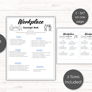 Workplace Scavenger Hunt, Printable Office Photo Scavenger Hunt, Team ...