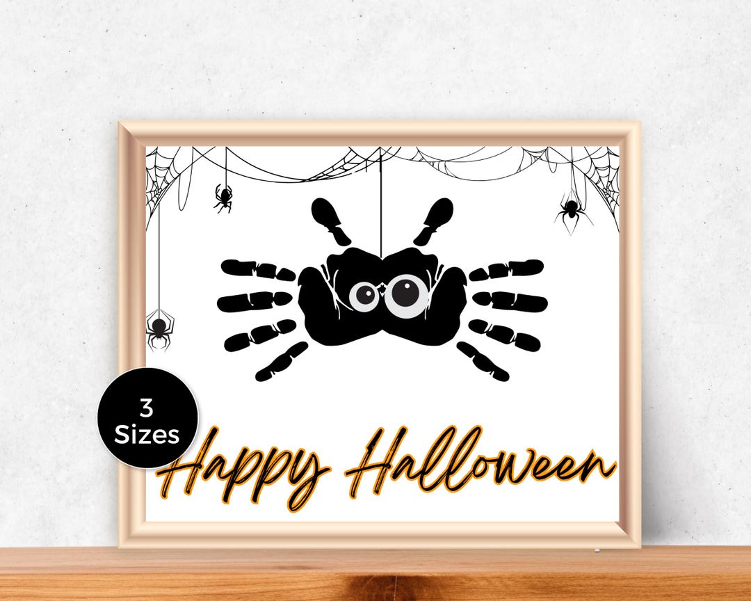 Spider Halloween Handprint Art, Halloween Handprint Craft for Toddlers ...