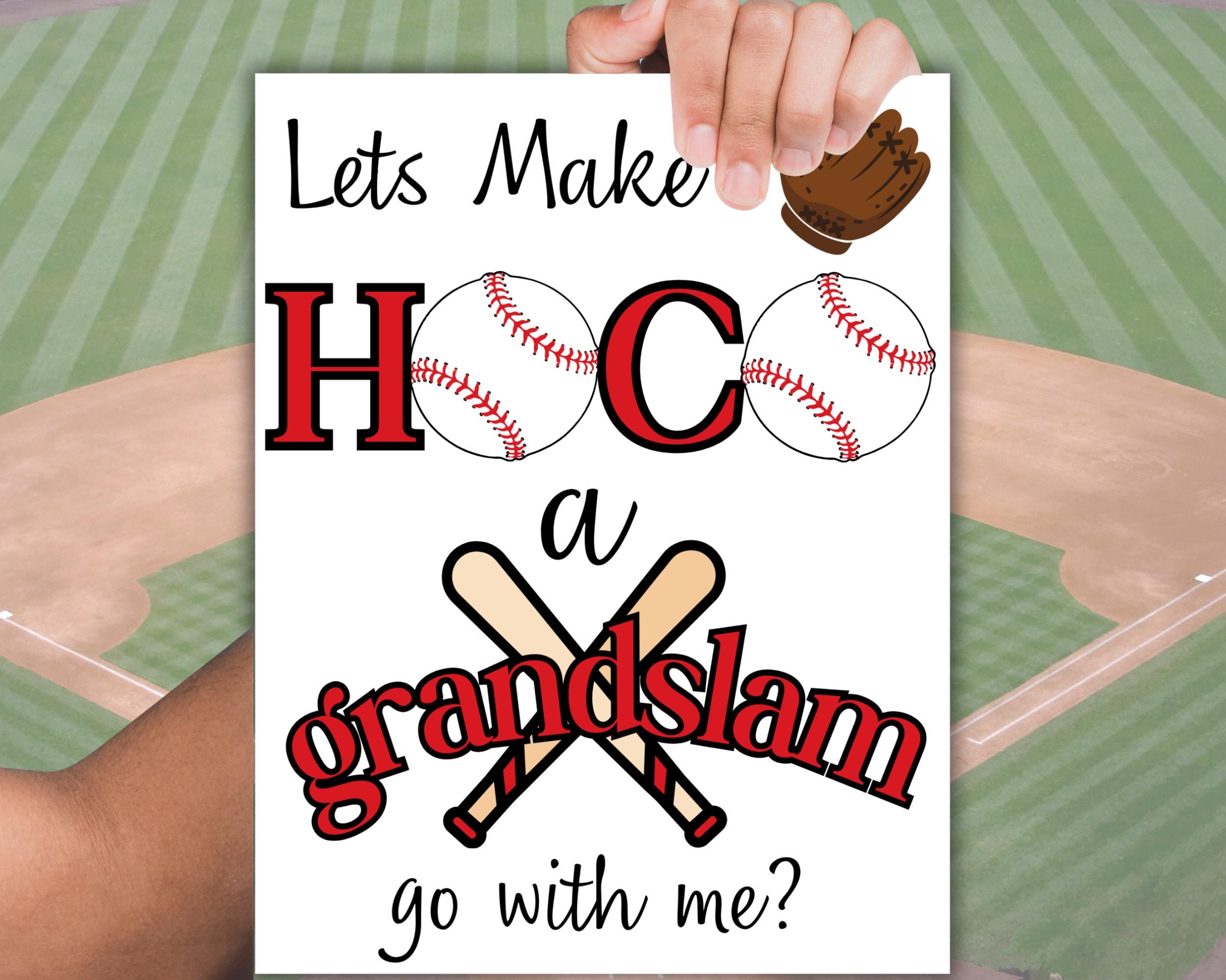 Editable Baseball Homecoming Proposal Sign, Printable HOCO Poster ...
