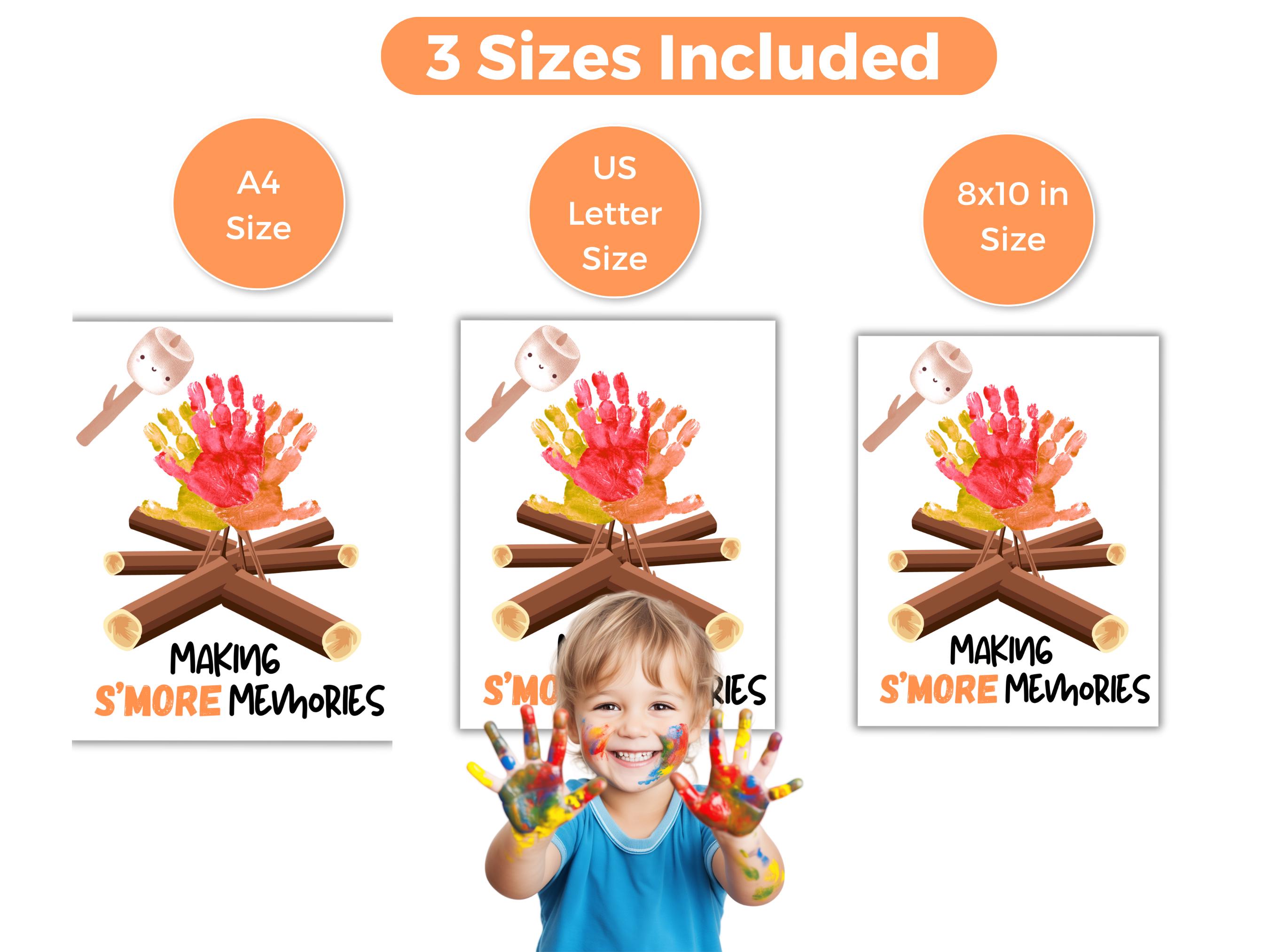 Campfire Handprint Art, Smore Memories Campfire Handprint Craft ...