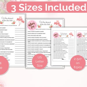Who Knows Mom Best Game, Printable Mothers Day Game, How Well Do You ...