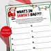 What's in Santa's Bag, What's in the Bag Christmas Game, Printable ...