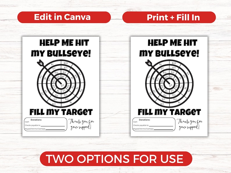 Editable Fill My Target Fundraiser Template, Archery Fundraiser Flyer ...