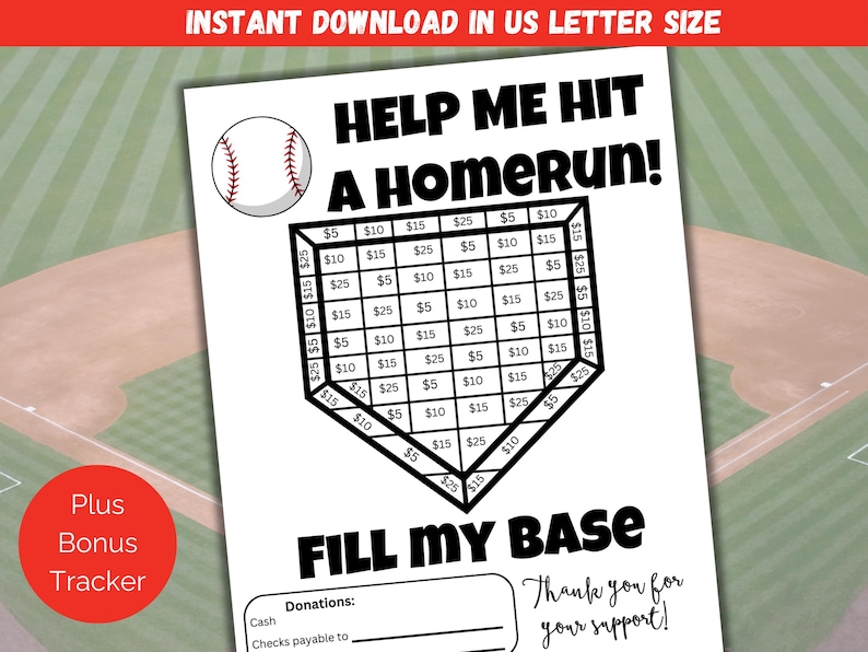 Fill My Baseball Base Fundraiser Template, Baseball Fundraiser Flyer ...