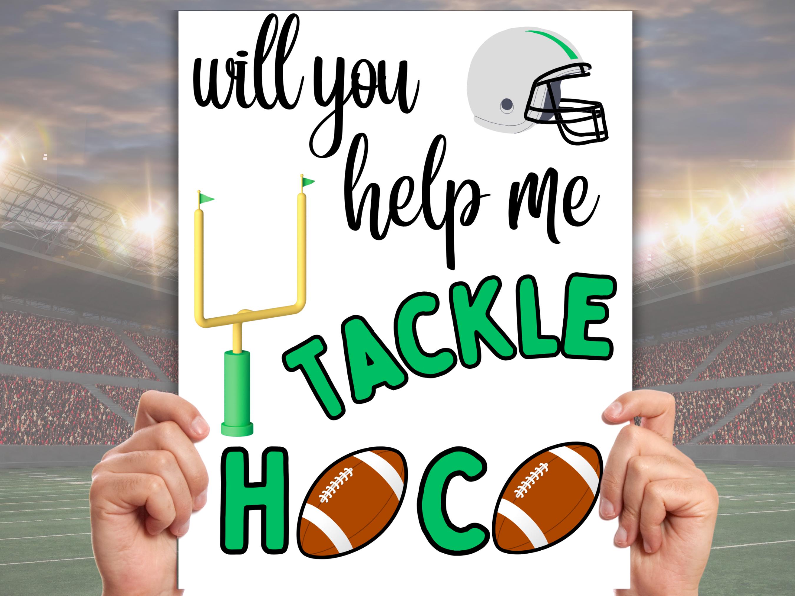 Editable Football Homecoming Proposal Sign, Printable HOCO Poster ...