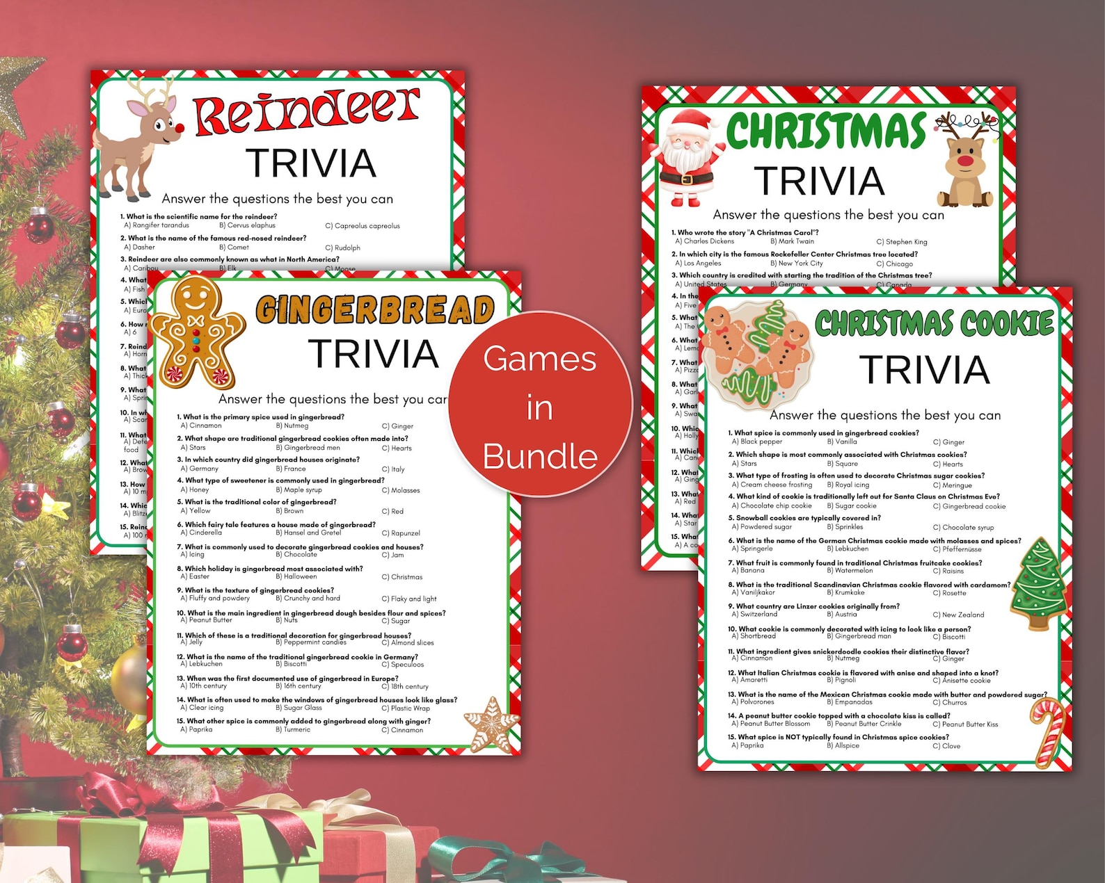 Christmas Games for Teens, 11 Printable Teen Christmas Games, Fun ...