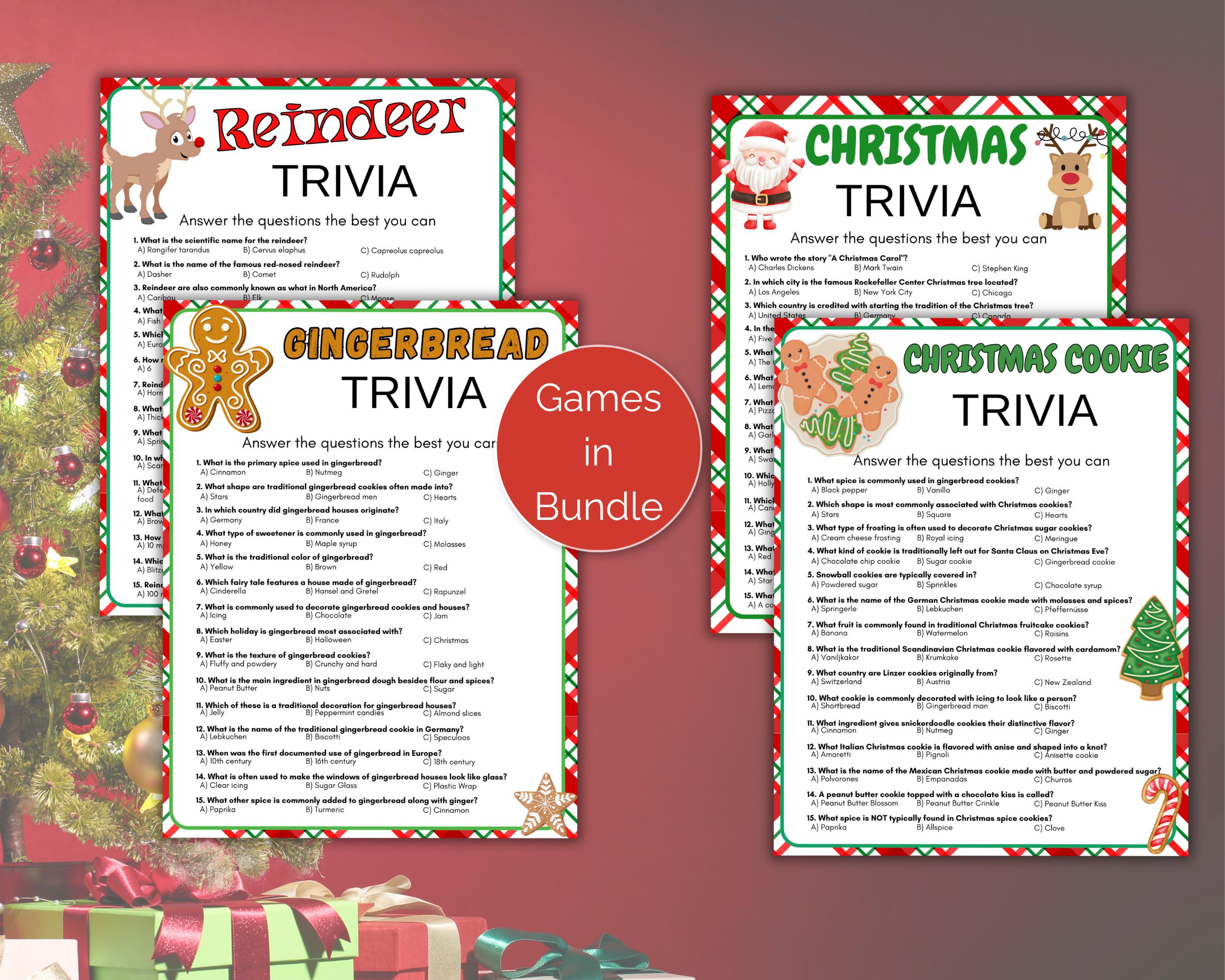 Christmas Games for Teens, 11 Printable Teen Christmas Games, Fun ...