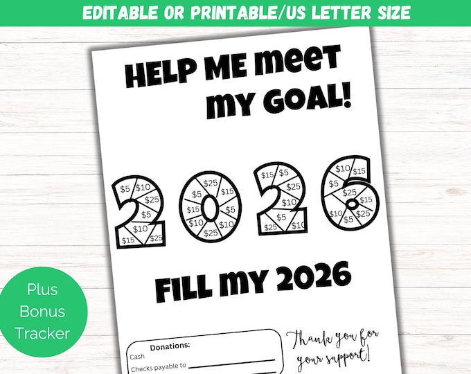 FILL MY Money Tree Fundraiser | Printable 8.5" X 11" Color-in Donation ...