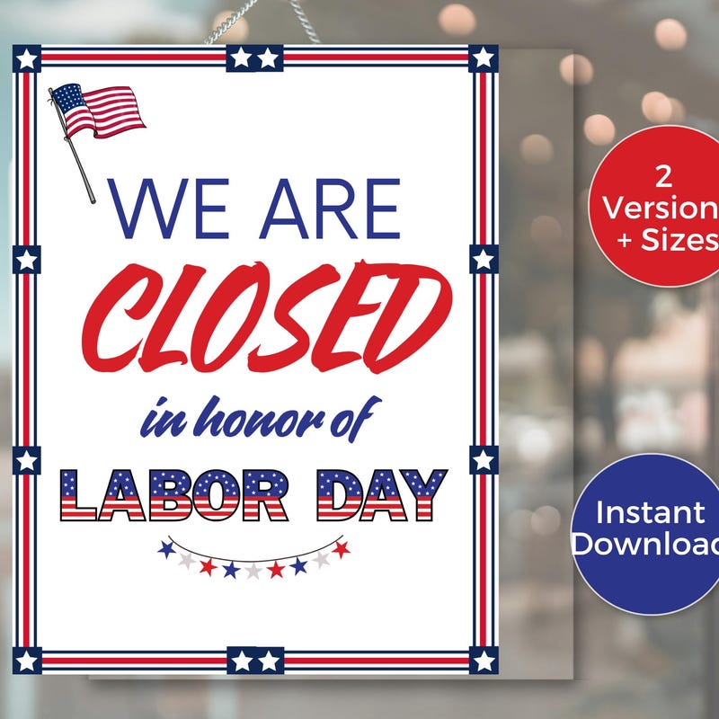 Closed for Labor Day Sign 2025 - Etsy