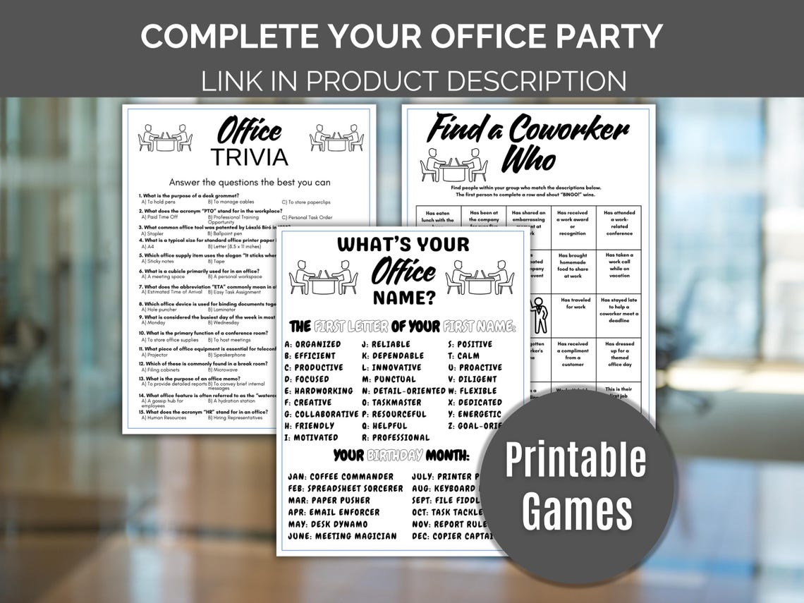 Who Knows the Boss Best Game, Printable Office Party Games, How Well Do ...