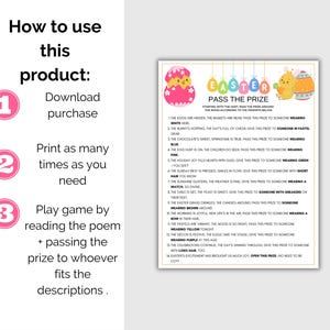 Easter Pass the Prize, Printable Easter Pass the Parcel Game, Easter ...