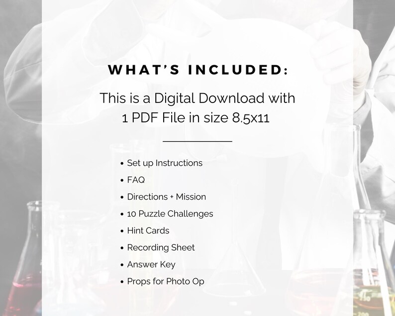 Mad Scientist Escape Room Game, Halloween Escape Room, Printable Escape ...