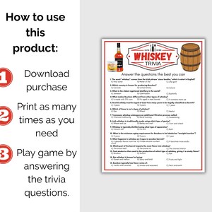Bourbon Trivia Game, Whiskey Trivia, Bourbon Tasting Party Game ...