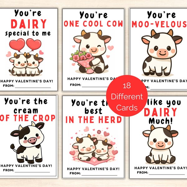 Cow Valentines - Etsy
