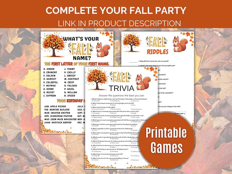Fall What's on Your Phone, Printable Fall Party Game, Fall Games for ...