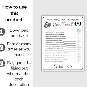 Team Building Games, How Well Do You Know Your Team, Office Party Game ...