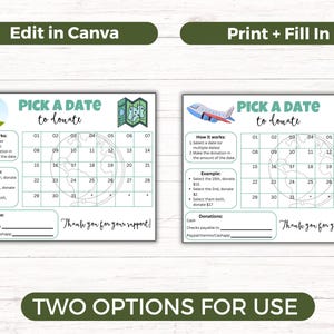 Editable Class Field Trip Pick A Date, Senior Trip Fundraiser Calendar ...