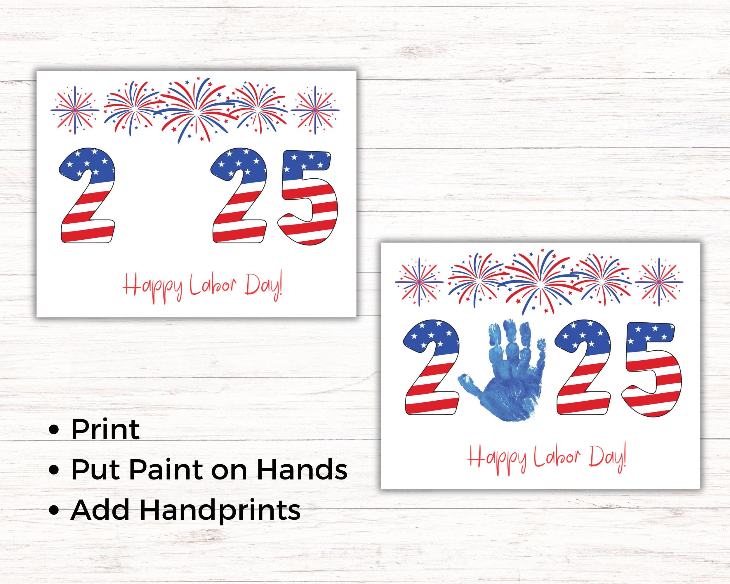 Labor Day 2025 Handprint Art, Labor Day Handprint Craft for Toddlers ...