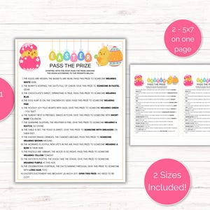 Easter Pass the Prize, Printable Easter Pass the Parcel Game, Easter ...