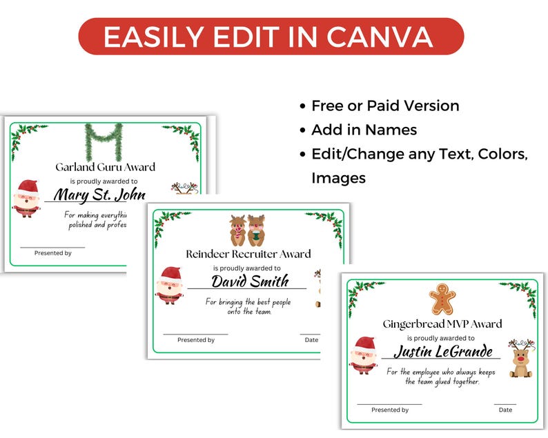 Christmas Employee Awards, 50 Funny Christmas Awards for Employees ...