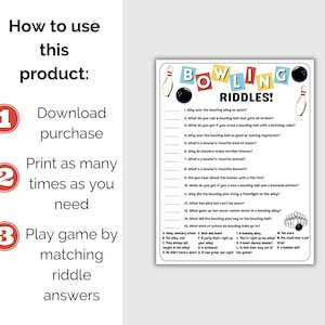 Bowling Jokes, Bowling Riddles, Bowling Birthday Party Game, Bowling ...